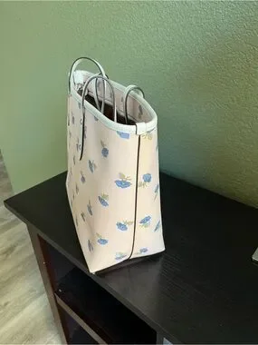 Coach | Bags | Coach X Disney Belle Pink Floral Print Tote Bag Large ...